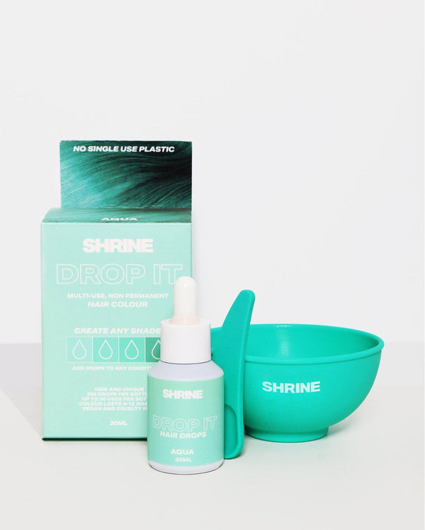 Aqua Hair Dye DROP IT Kit | Semi Permanent Colour Kit | SHRINE