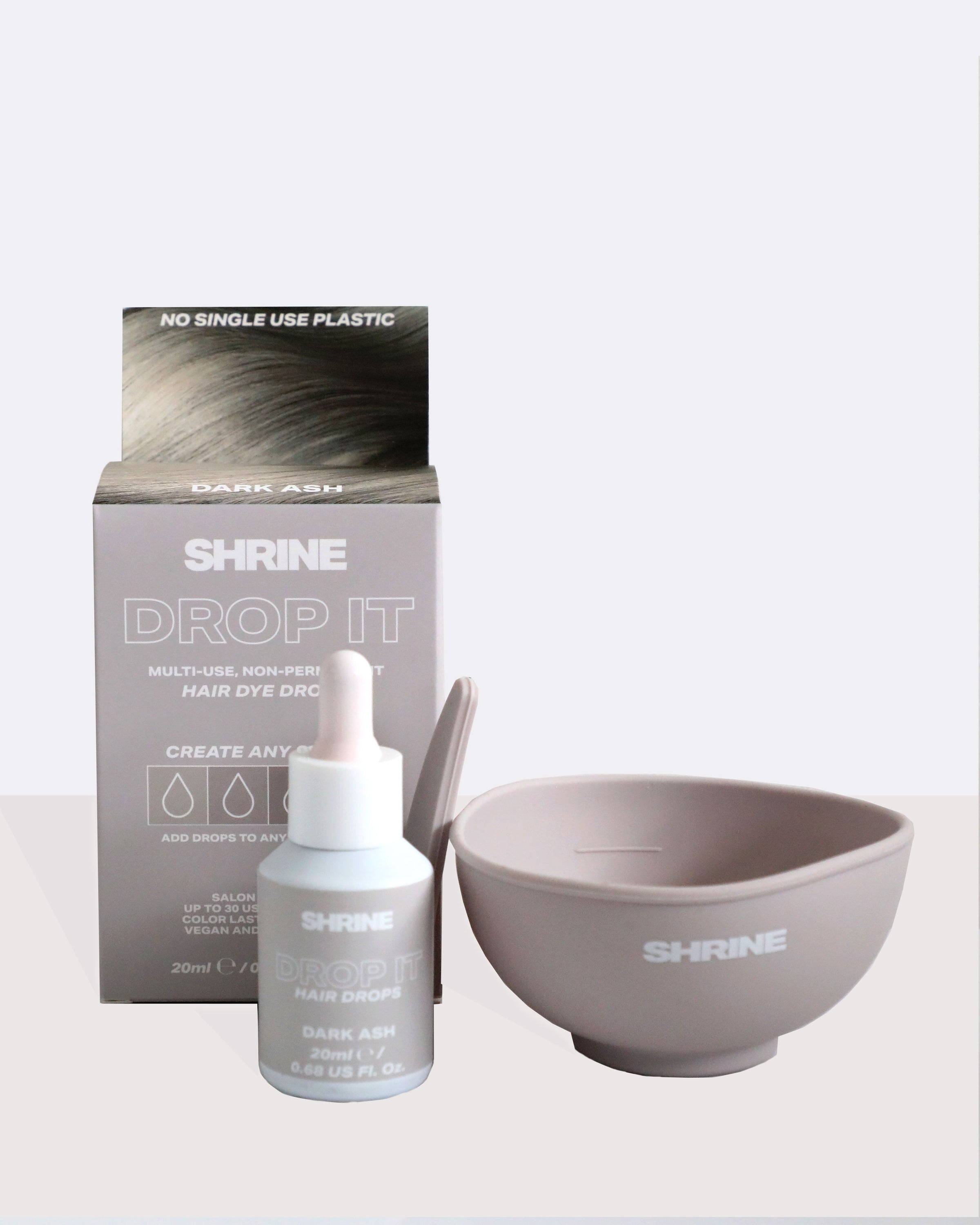 Dark Ash Hair Dye DROP IT Kit | Semi Permanent Colour Kit | SHRINE