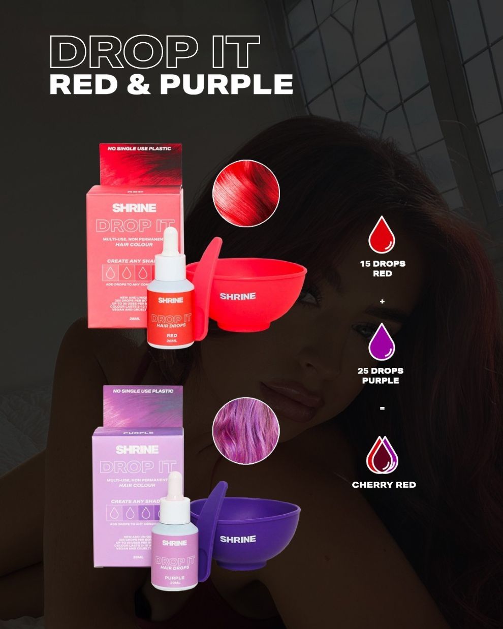 Drop It Cherry Cola Box | Red Semi Permanent Colour Kit | SHRINE