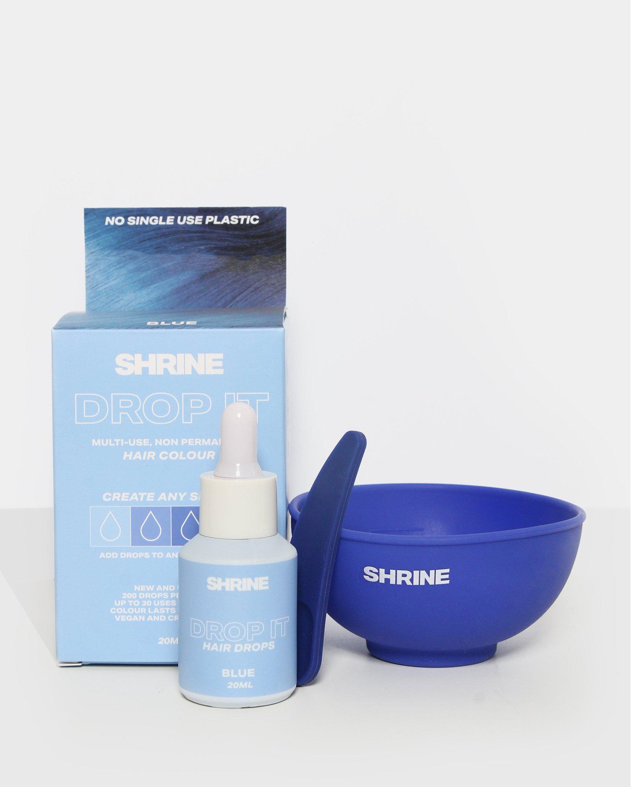 Blue Hair Dye DROP IT Kit | Semi Permanent Colour Kit | SHRINE