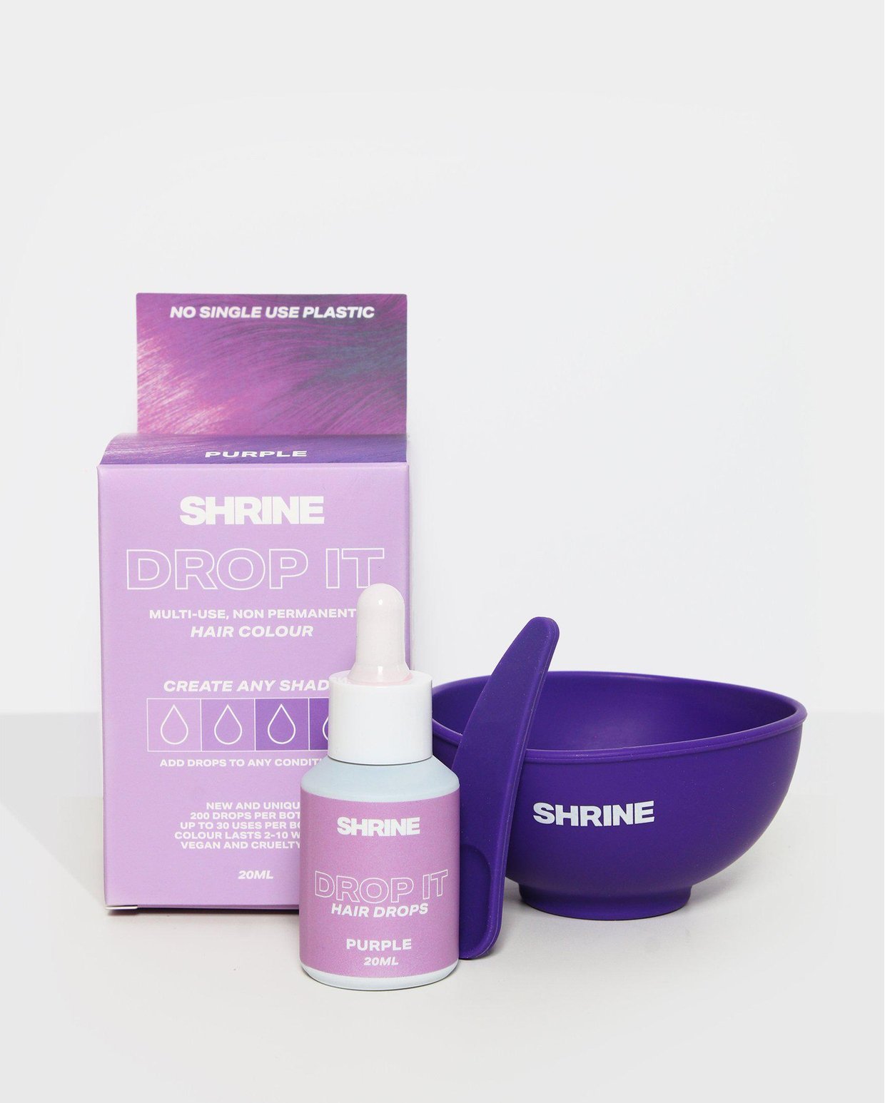 Purple Hair Dye DROP IT Kit | Semi Permanent Colour Kit | SHRINE