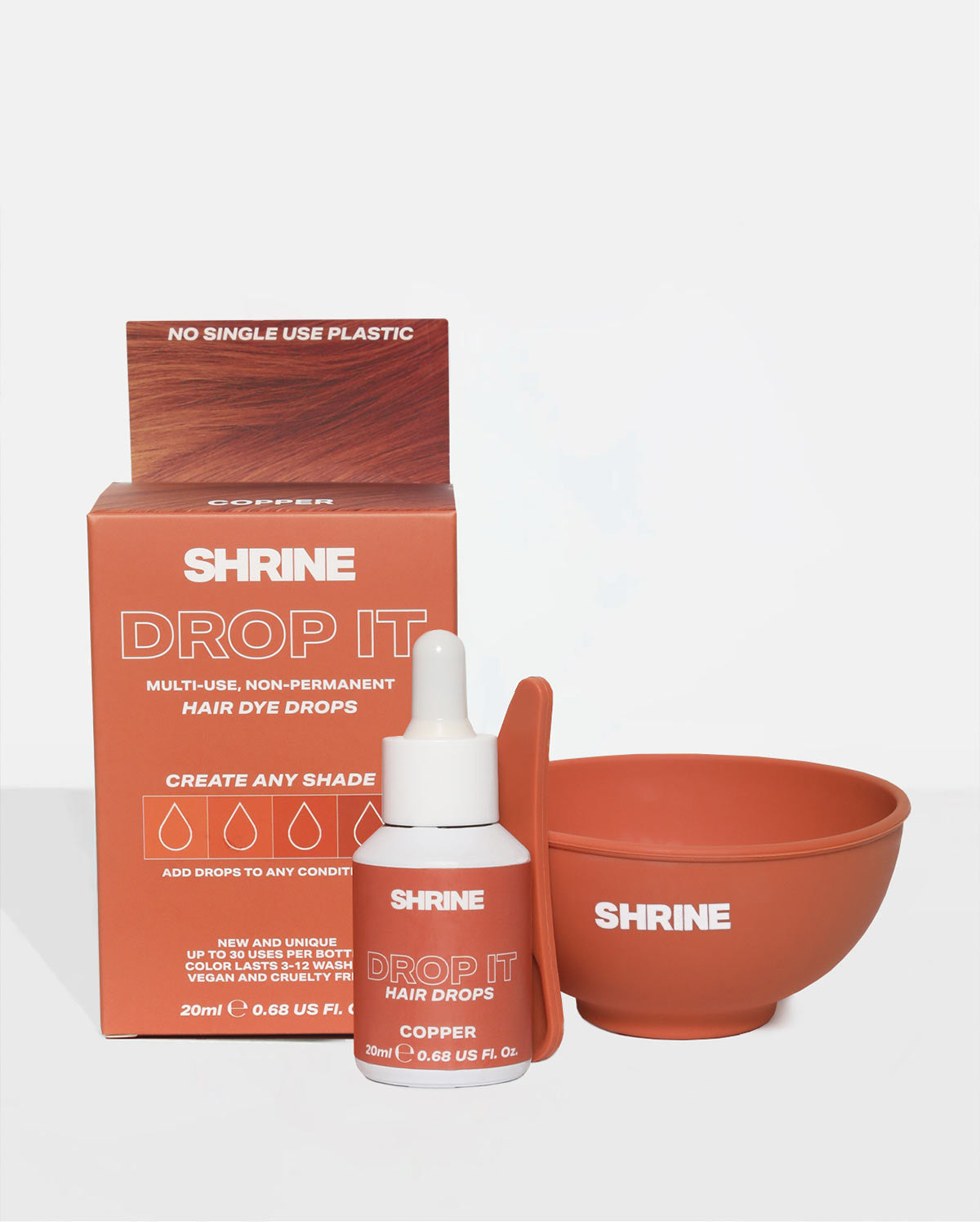 Copper Hair Dye DROP IT Kit | Semi Permanent Colour Kit | SHRINE